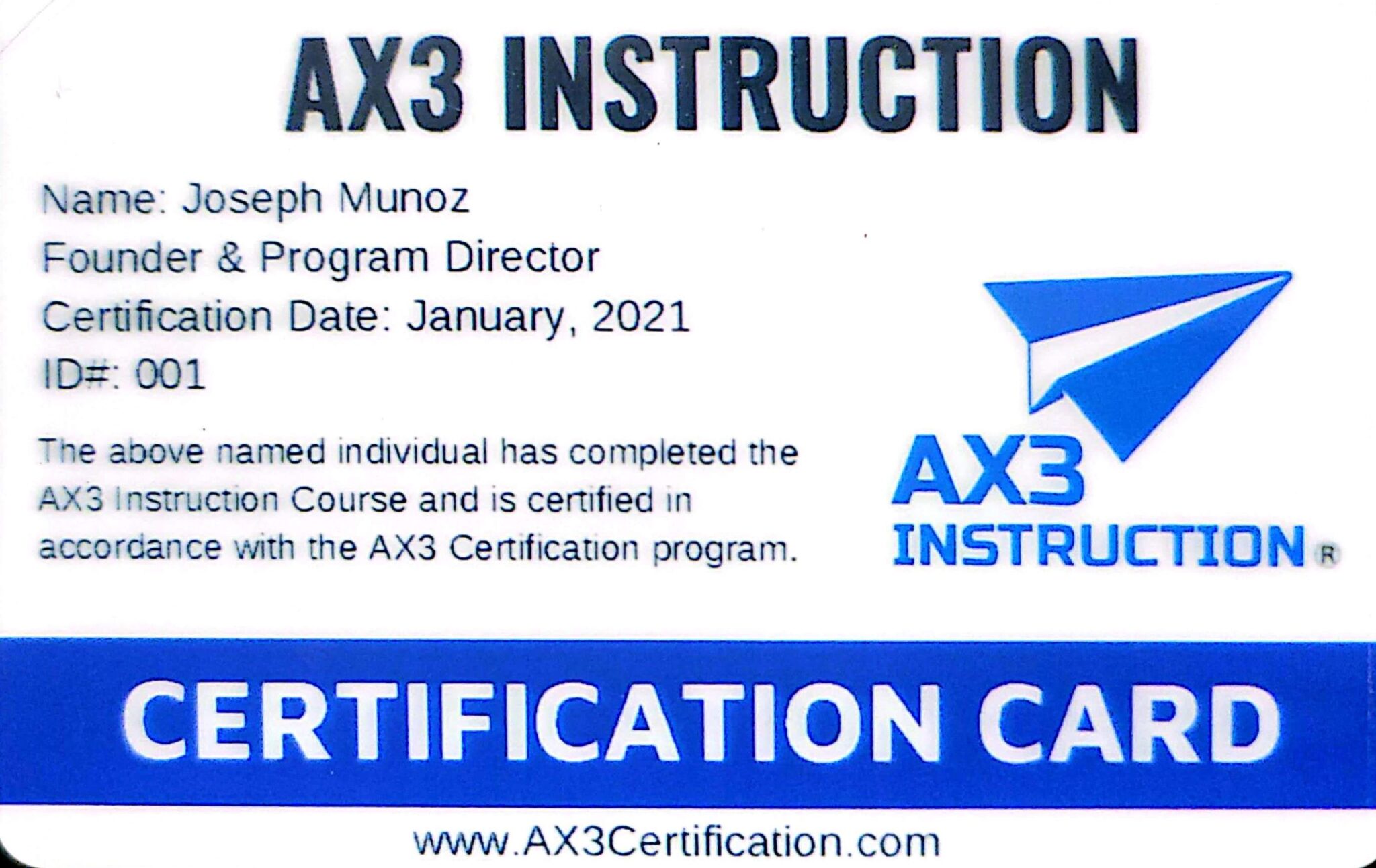 About – AX3 INSTRUCTION